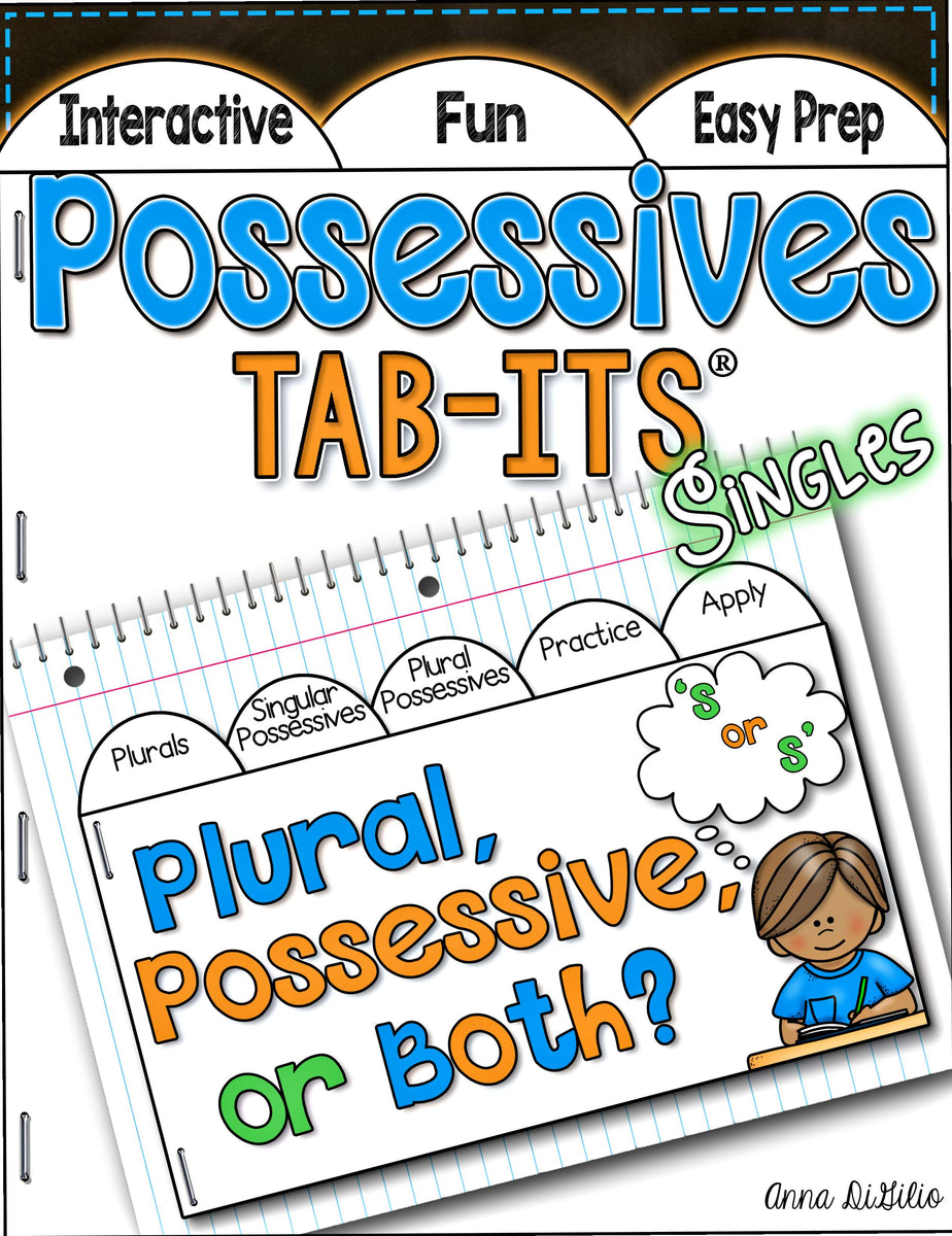 Possessives Tab-Its | Distance Learning – Simply Skilled Teaching