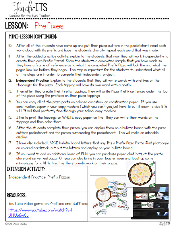 Prefixes Lesson Plan – Simply Skilled Teaching