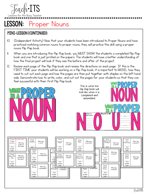 Proper Nouns Lesson Plan – Simply Skilled Teaching
