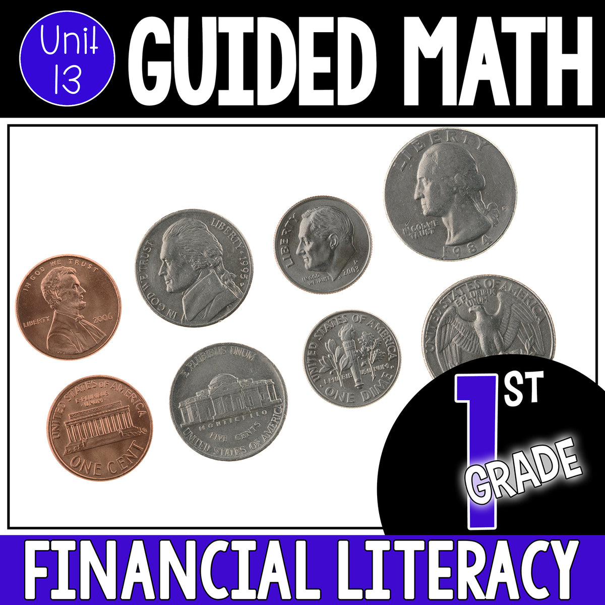 1st Grade Guided Math Unit 13 Financial Literacy – Simply Skilled Teaching