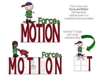 Force and Motion Flip Flap Book® | Distance Learning – Simply Skilled ...