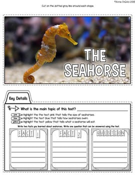 Close Reading - Ocean Animals Tab-Its® | Distance Learning – Simply ...