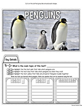 Close Reading - Polar Animals Tab-Its® | Distance Learning – Simply ...