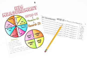 2nd Grade Measurement Spin-Its Math Stations – Simply Skilled Teaching