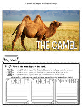 Close Reading - Desert Animals Tab-Its® | Distance Learning – Simply ...