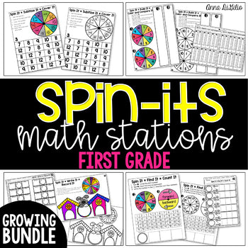 1st Grade Guided Math Stations Yearlong Bundle – Simply Skilled Teaching