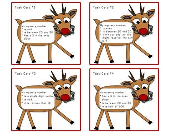 Number Sense Radical Reindeer Task Cards – Simply Skilled Teaching