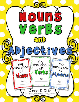 Nouns Verbs & Adjectives Mini-Books – Simply Skilled Teaching