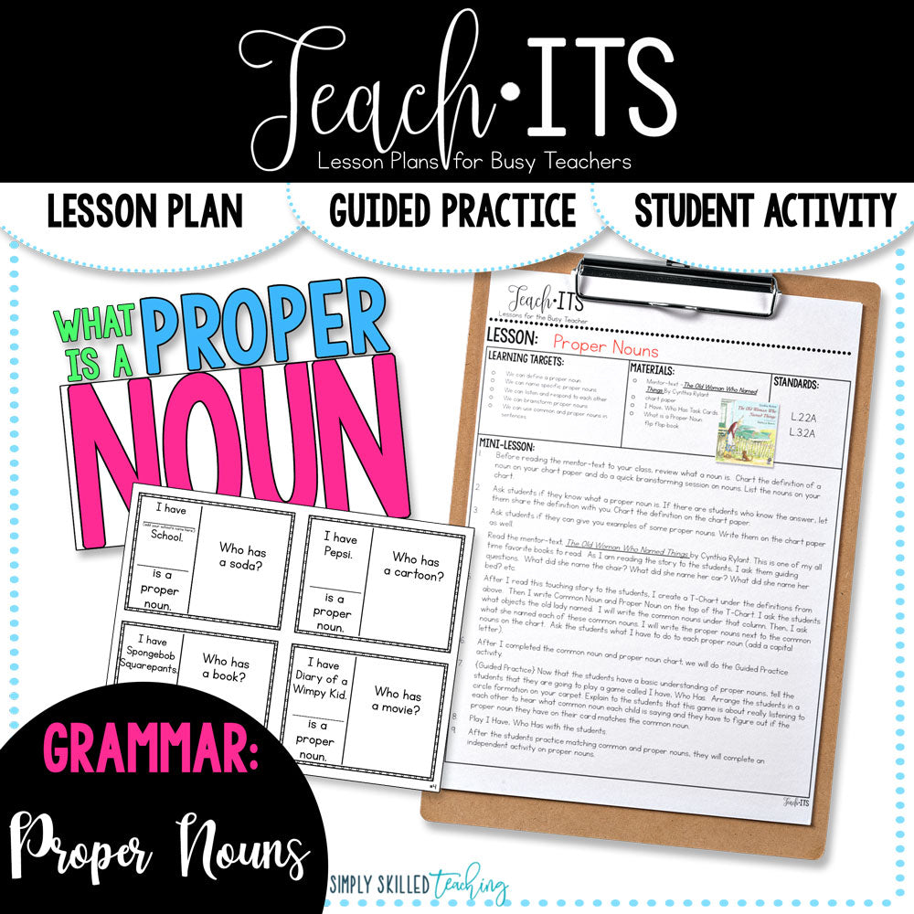 Proper Nouns Lesson Plan – Simply Skilled Teaching
