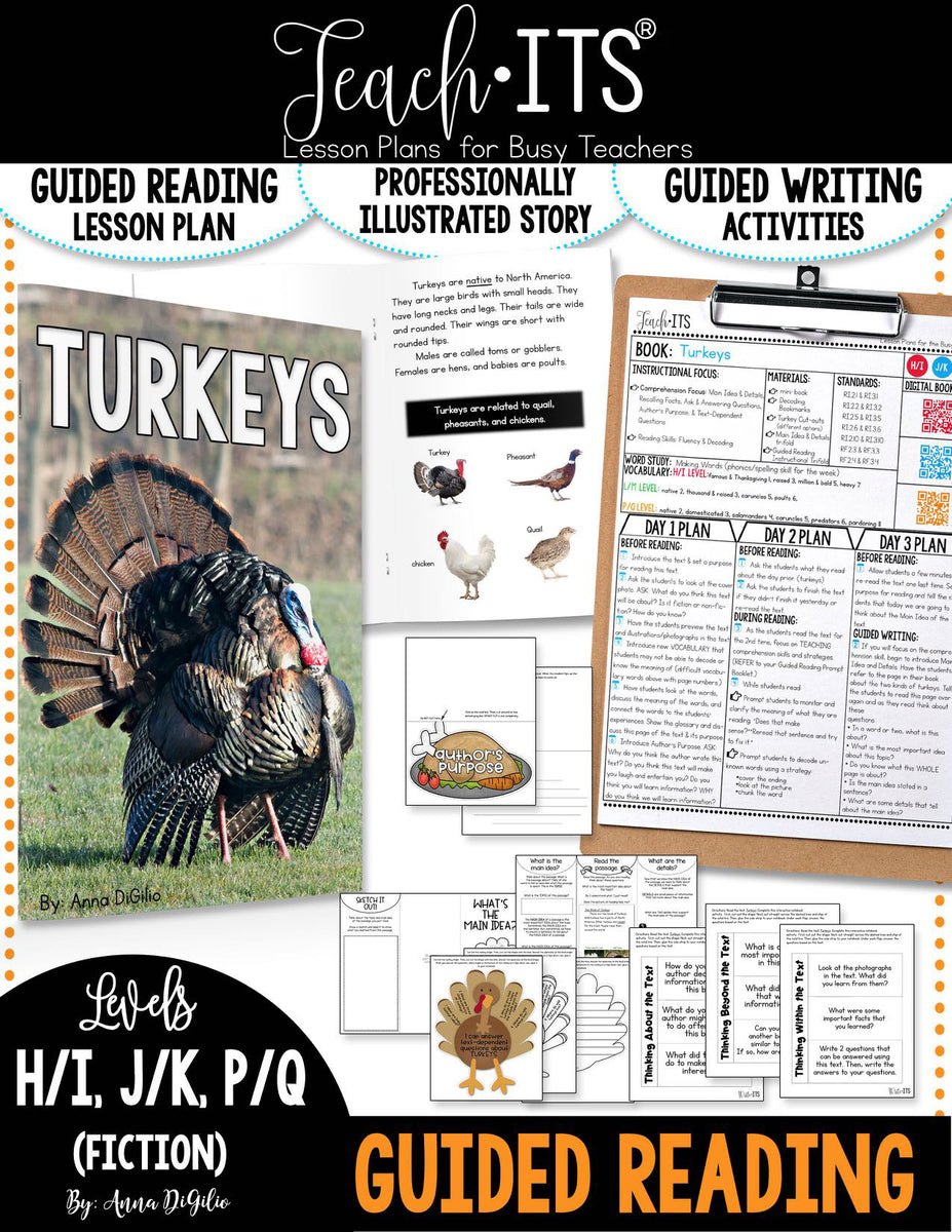 Guided Reading NON-FICTION Vol. 10 "Turkeys" – Simply Skilled Teaching