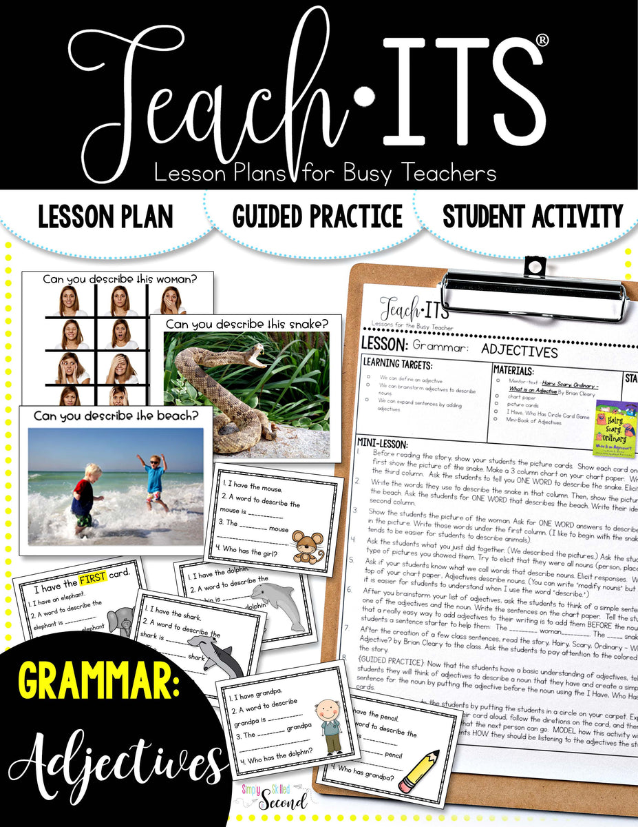 Adjectives Lesson Plan – Simply Skilled Teaching