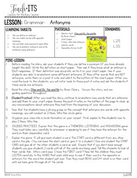 Antonyms Lesson Plan – Simply Skilled Teaching