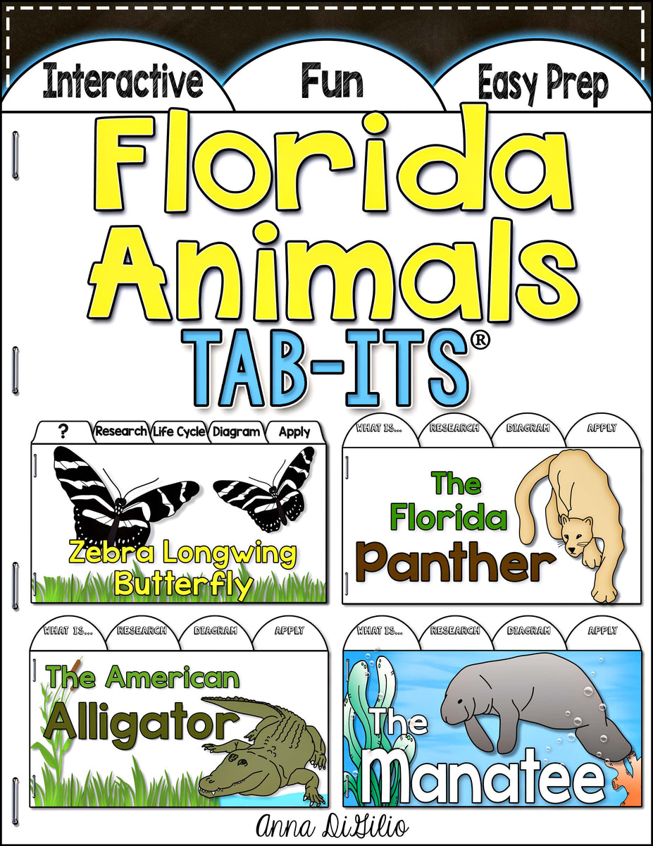 Florida Animals Tab-Its® | Distance Learning – Simply Skilled Teaching