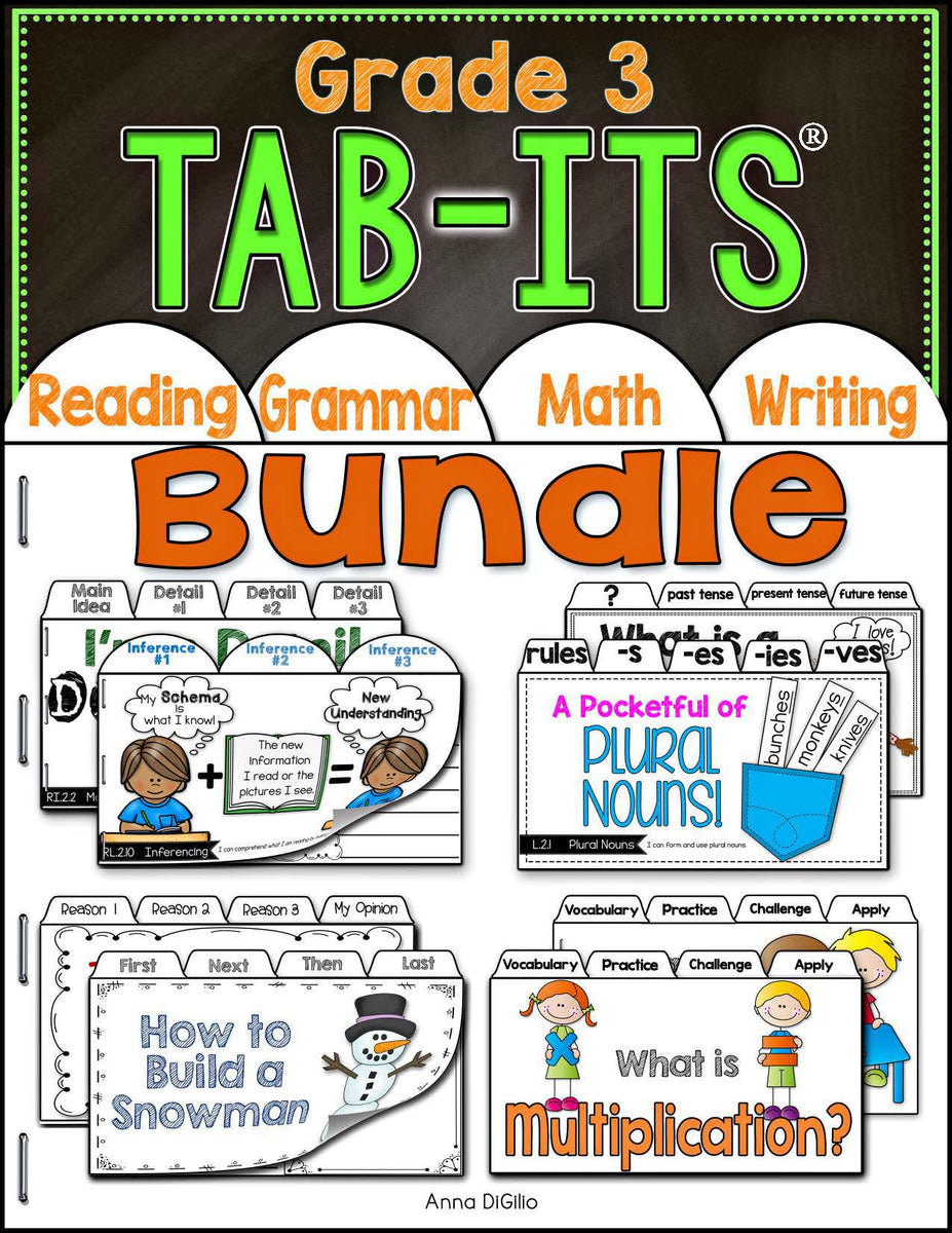 3rd Grade Tab-Its® Bundle | Distance Learning – Simply Skilled Teaching