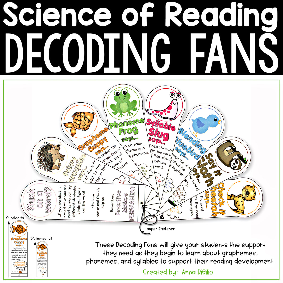 Science of Reading Decoding Strategy Fans – Simply Skilled Teaching